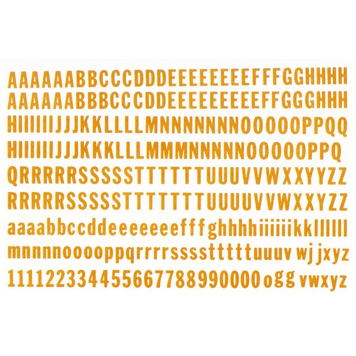 Alphabet & Numbers 3/8 Block Letters: Gold Decal Fused Glass Decal ...